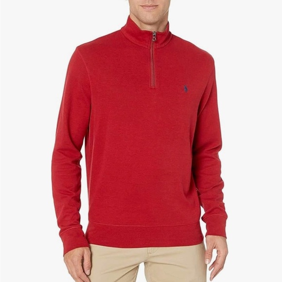 Ralph Lauren | Sweaters | Ralph Lauren Red Zip Up Sweater | Poshmark